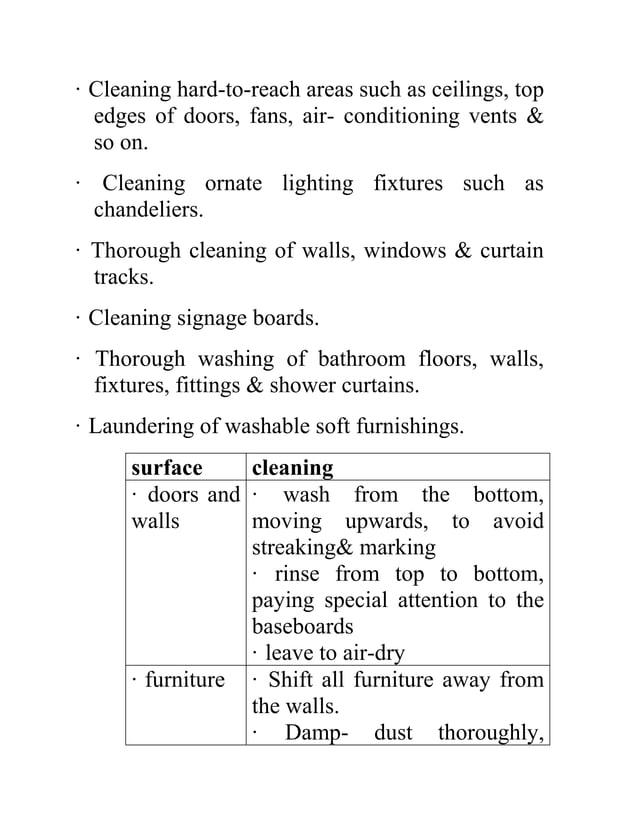 housekeeping notes for hotel management graduates | DOC