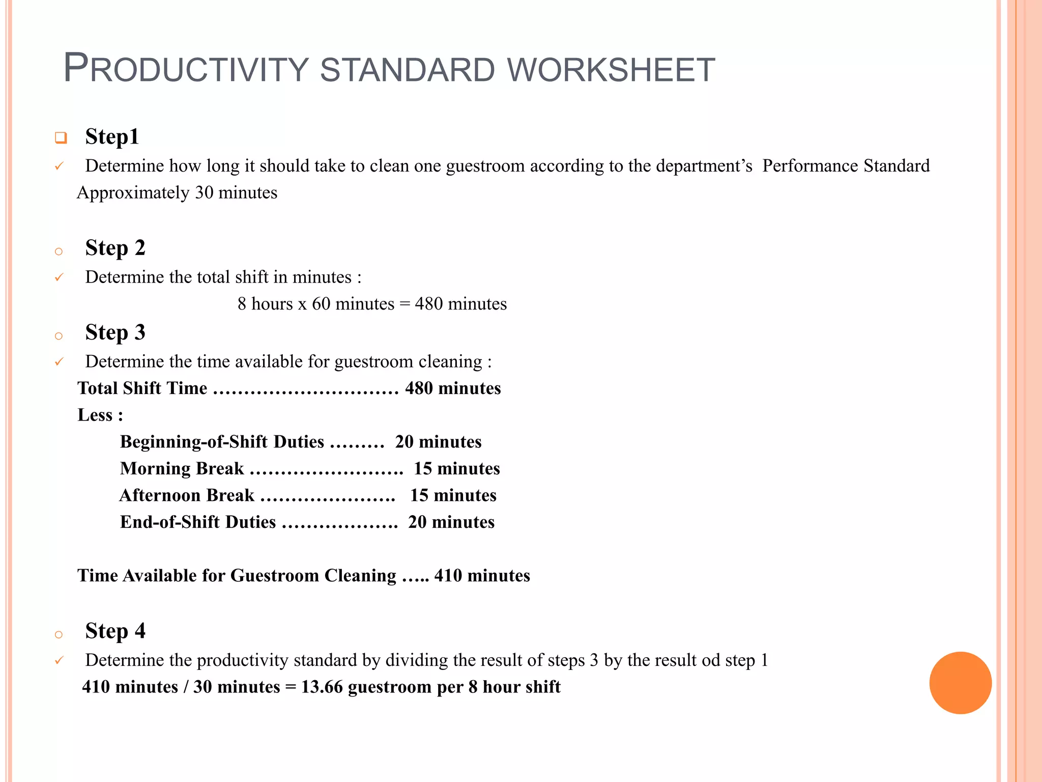 Housekeeping performance measuring technique | PPTX