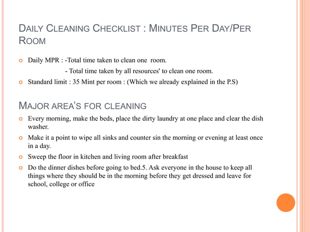 Housekeeping performance measuring technique | PPTX