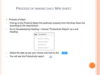 Housekeeping performance measuring technique | PPTX
