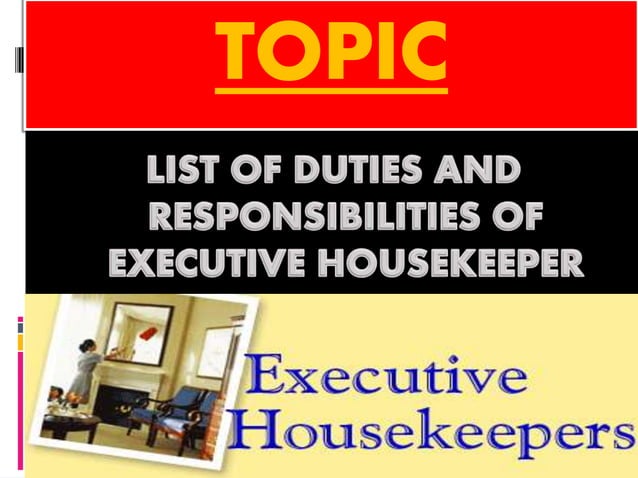 Housekeeping presentation | PPTX