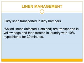 Housekeeping procedures, biomedical waste safety, nsi protocols. | PPTX