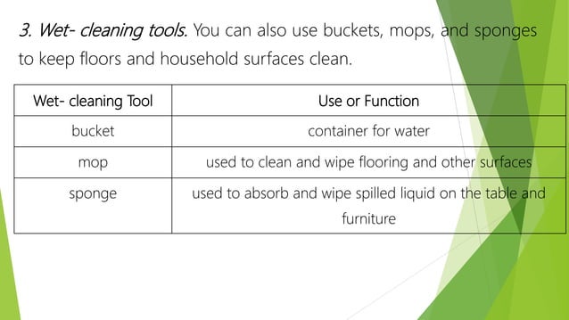 Housekeeping Tools and Equipment | PPTX