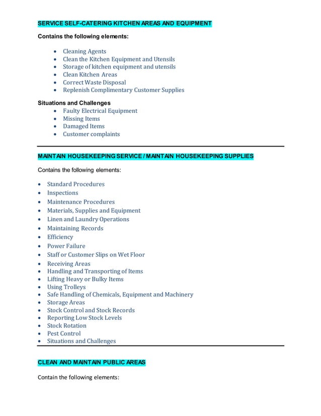 On-site Housekeeping training | Hotels | Game Lodges | Villas ...