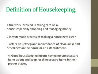 Housekeeping | PPT
