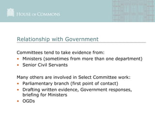 House of Commons select committees | PPT