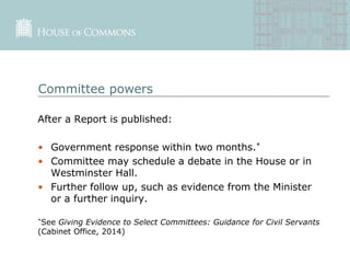 House of Commons select committees | PPTX | Law