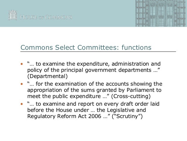 House of Commons select committees