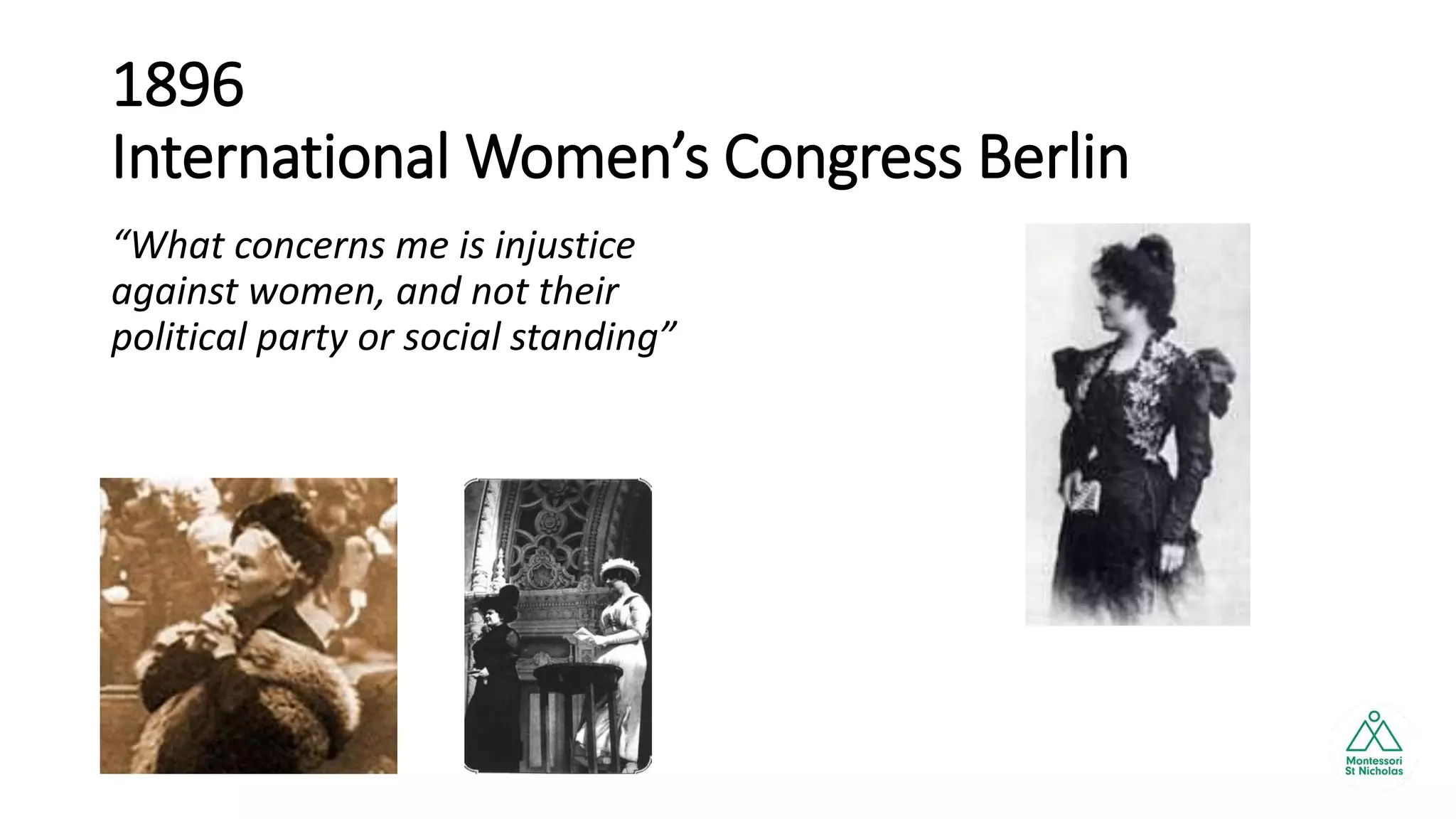 Maria Montessori presentation for International Women's Day by Barbara ...