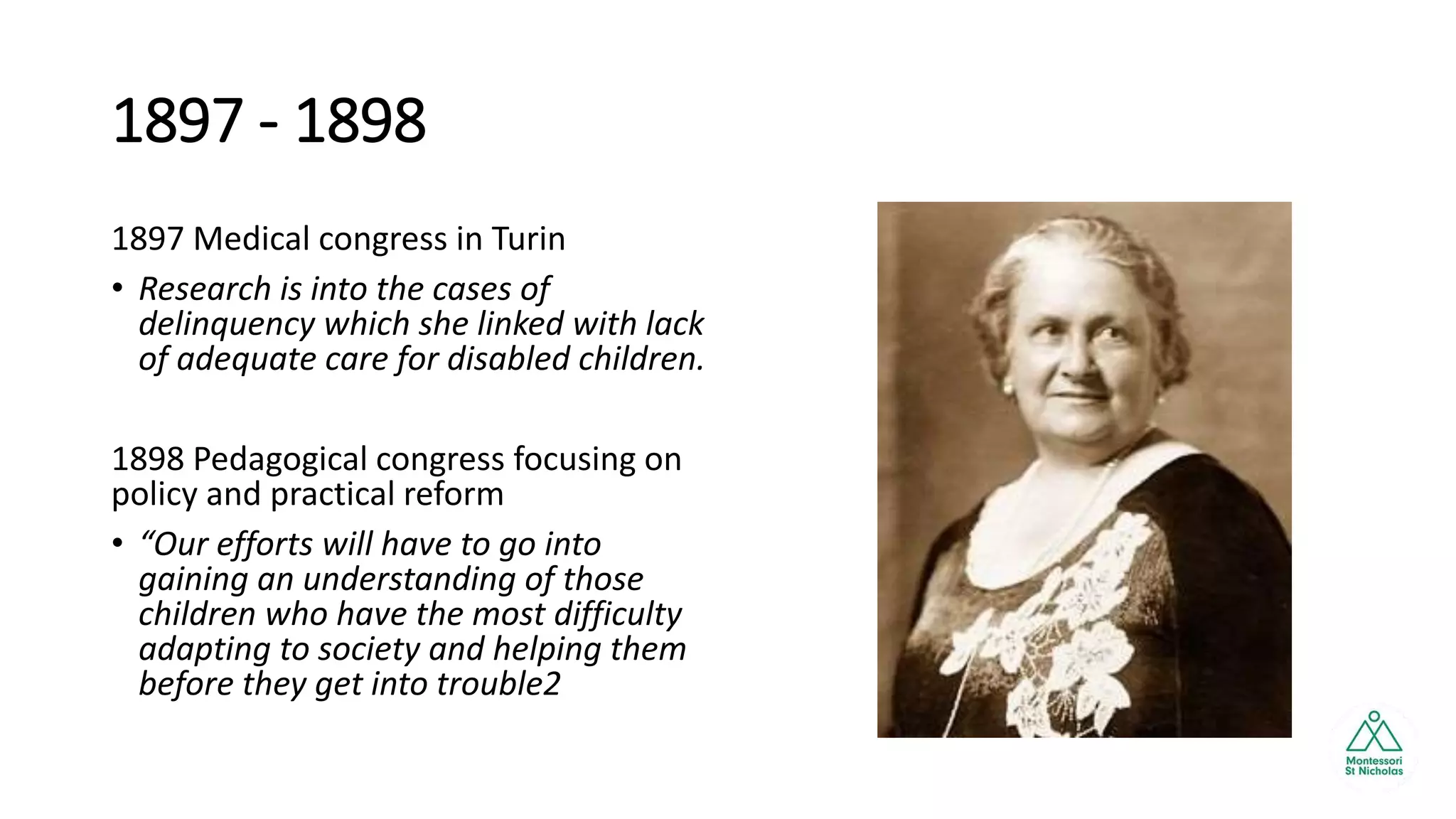 Maria Montessori presentation for International Women's Day by Barbara ...