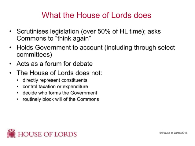 House of Lords debates and voting | PPT