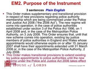 House of Lords Delegated Legislation procedure | PPT