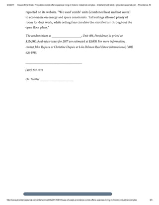 House of the week providence condo offers spacious living in historic ...