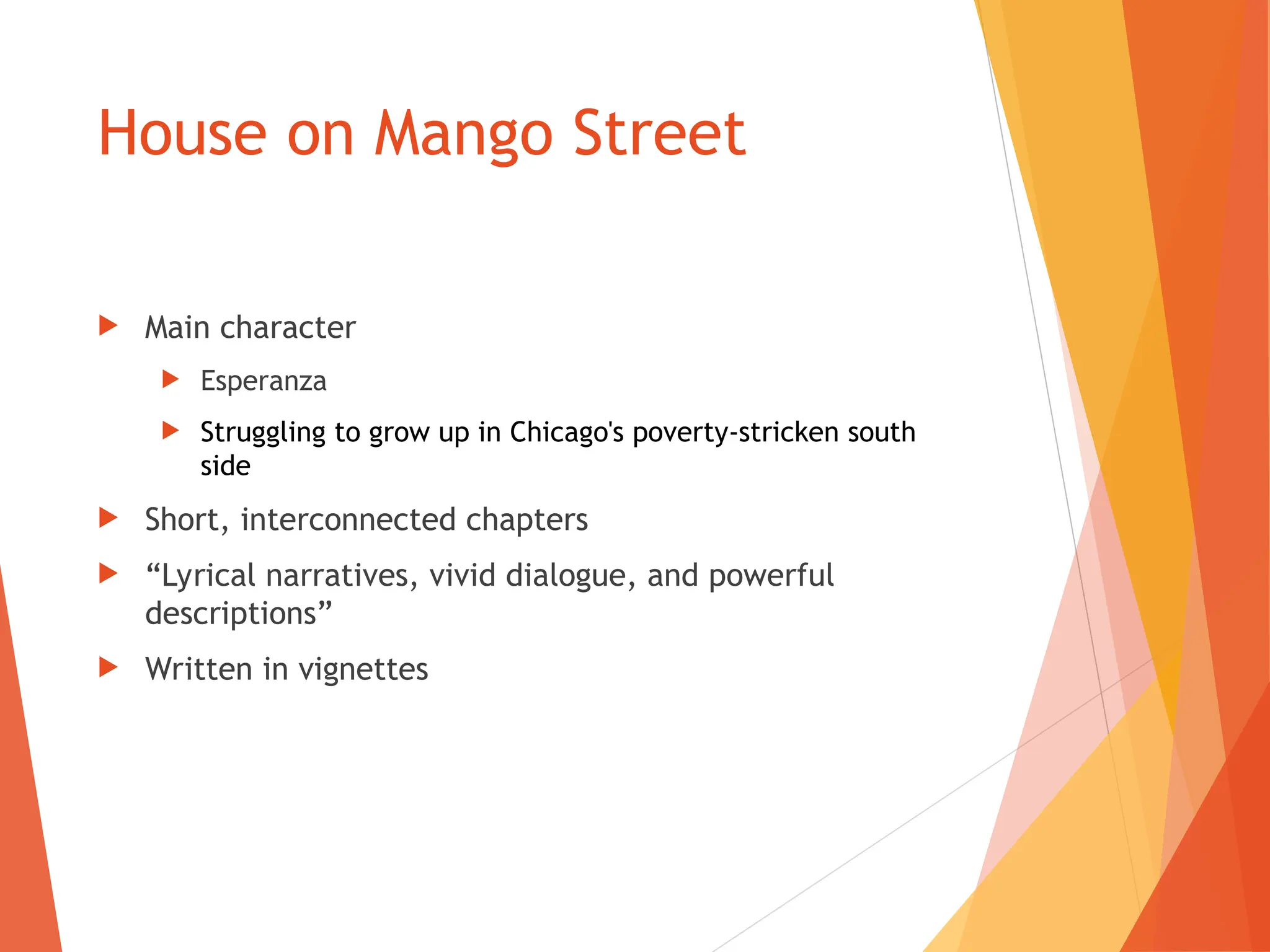House on Mango Street Introduction powerpoint | PPT