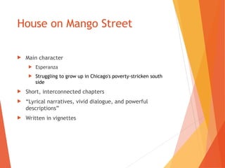 House on Mango Street Introduction powerpoint | PPT