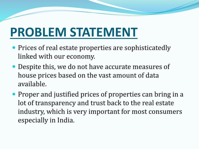 House price prediction | PPTX | Databases | Computer Software and ...