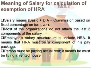 House rent allowance | PPTX