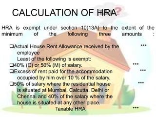 House rent allowance | PPTX