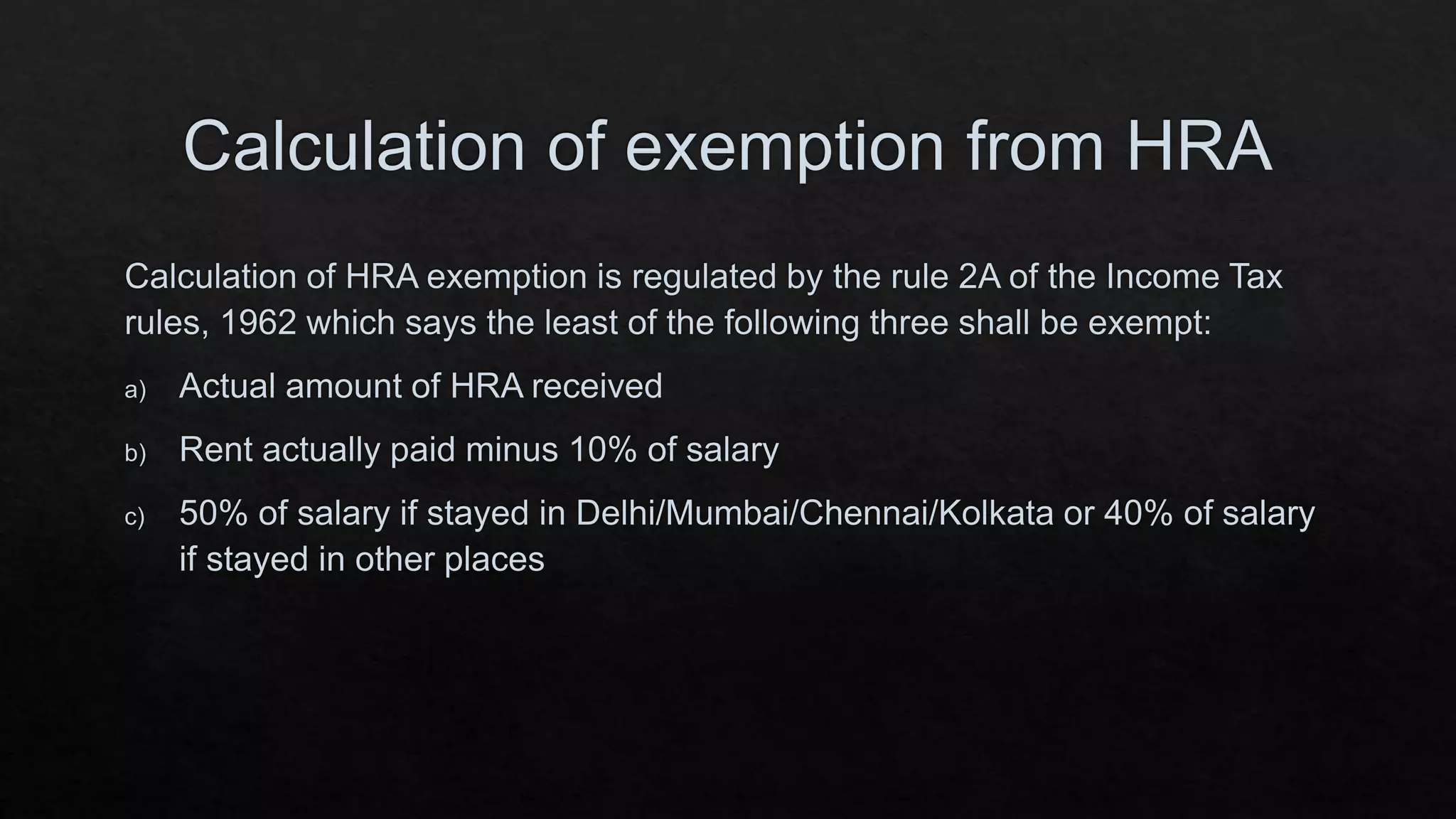 House rent allowance (hra).ppt