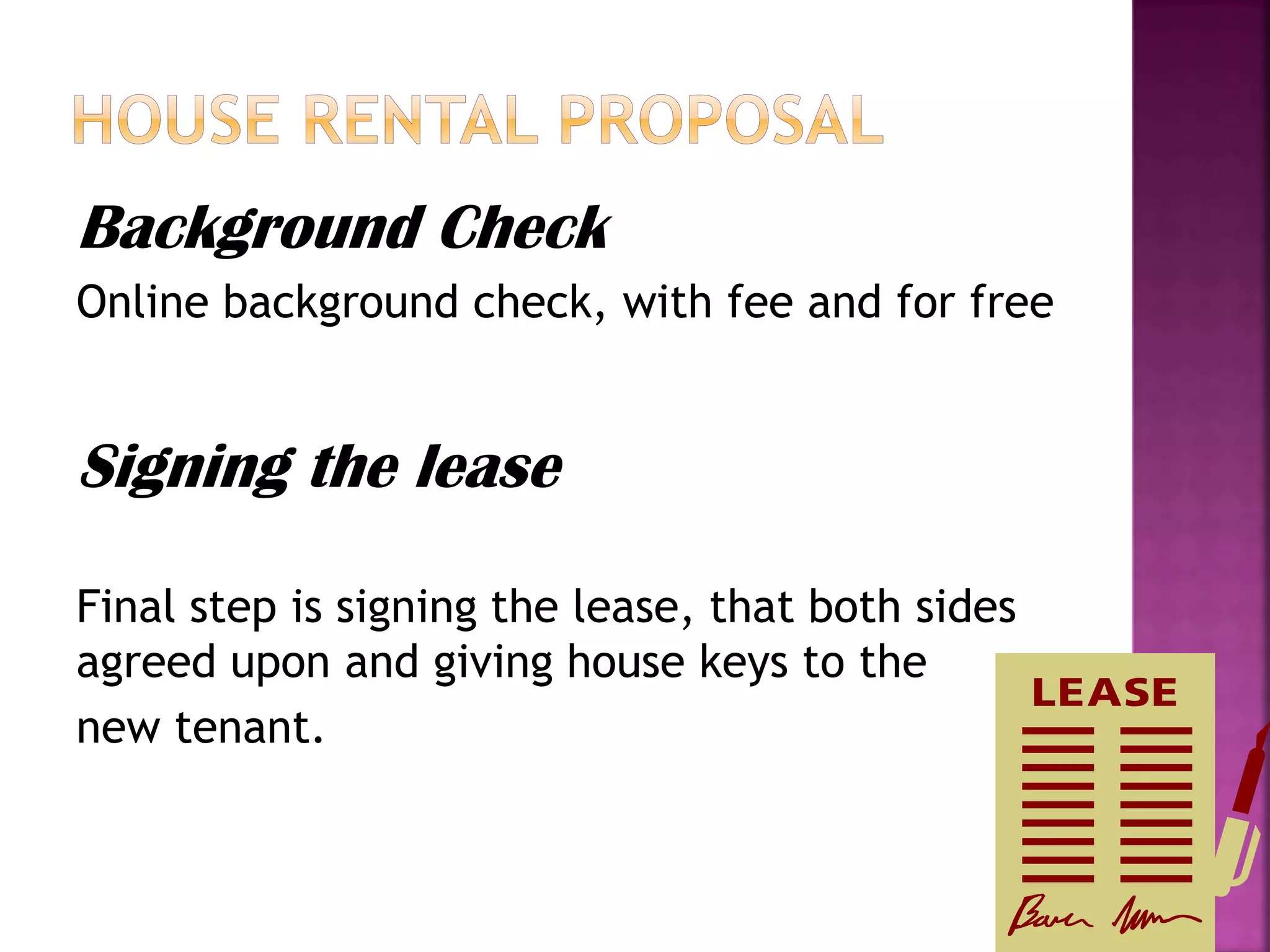 House rental project final | PPTX