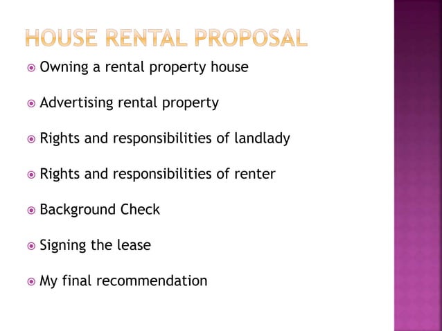 House rental project final | PPTX