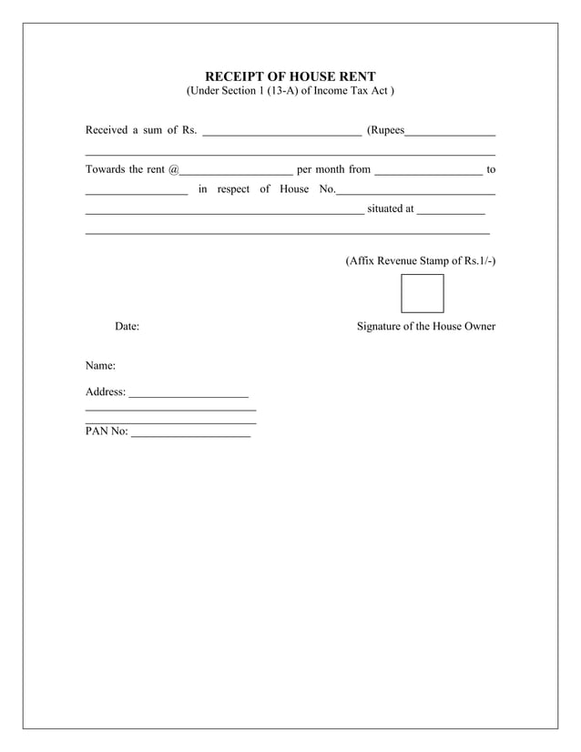 House Rent Receipt house-rent-receipt