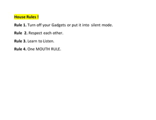 House rules | PPT
