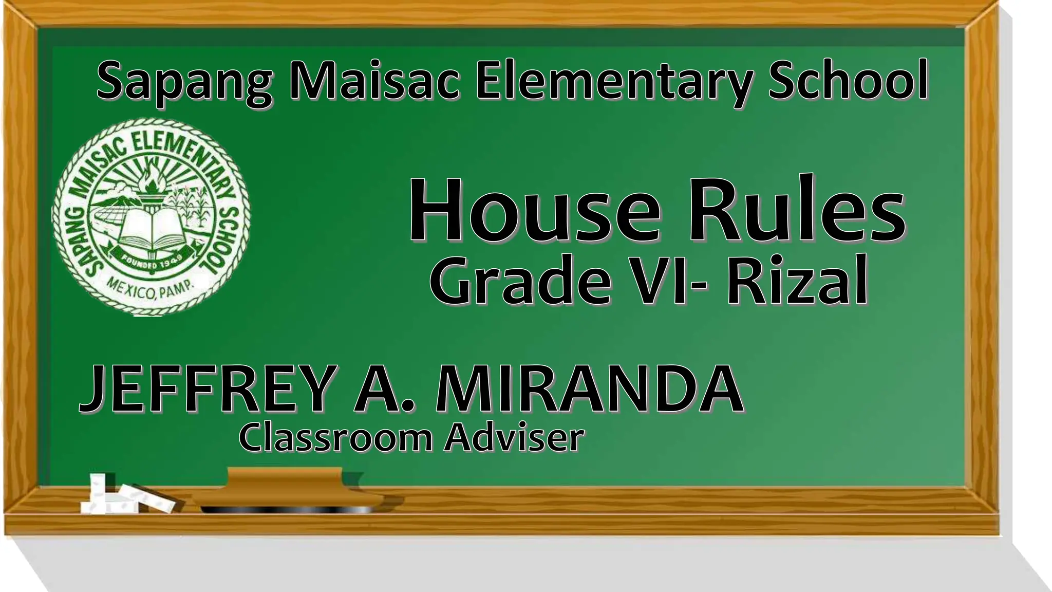 house rules school year 2023- 2024 first | PPTX