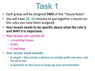 House Rules lesson | PPTX