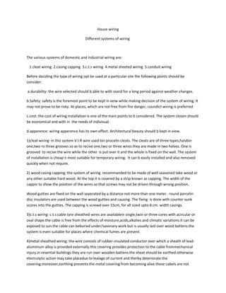 House wiring | DOC | Woodworking | Arts and Crafts