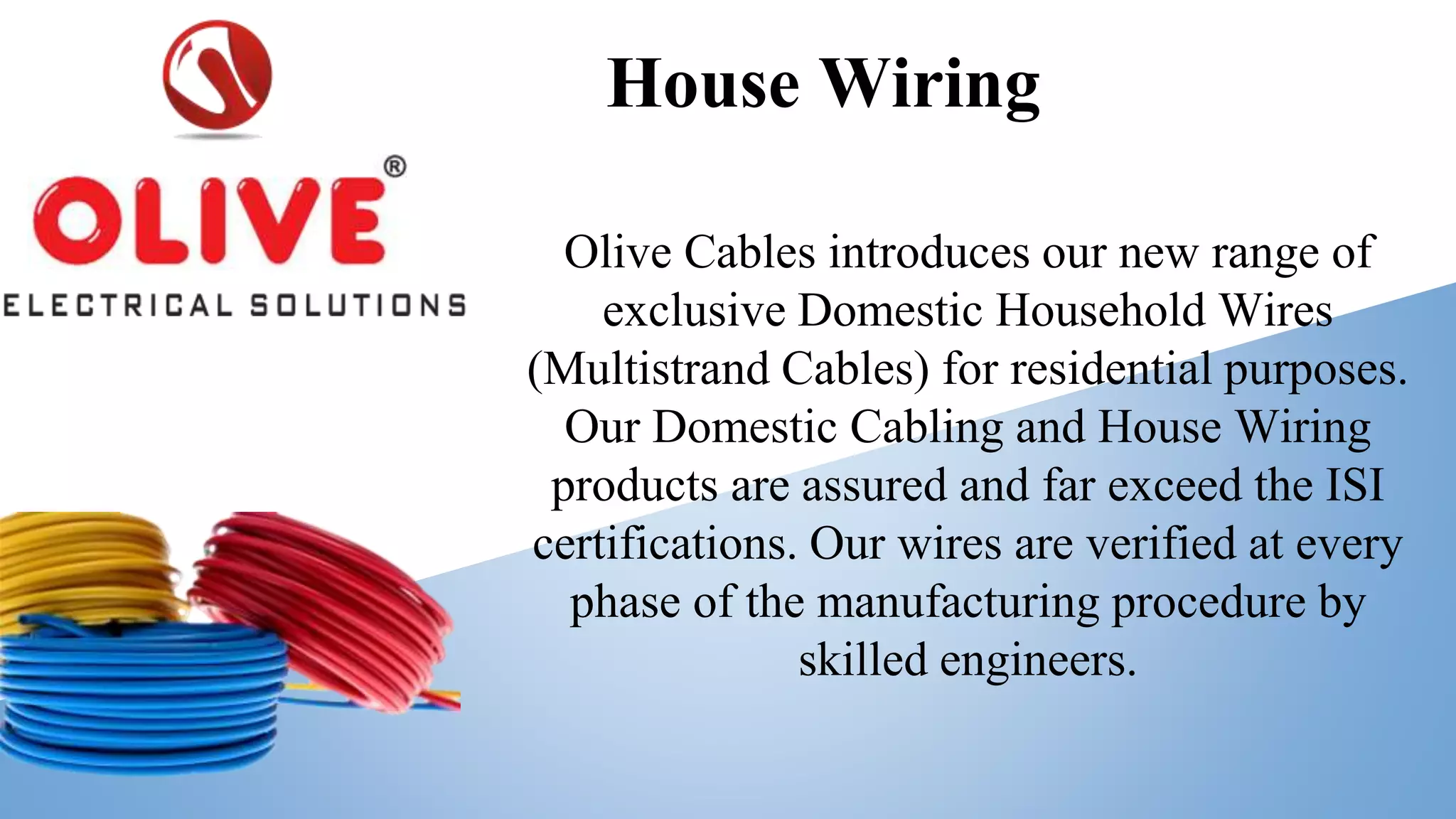 Housing Wiring | OLIVE CABLES | PPTX