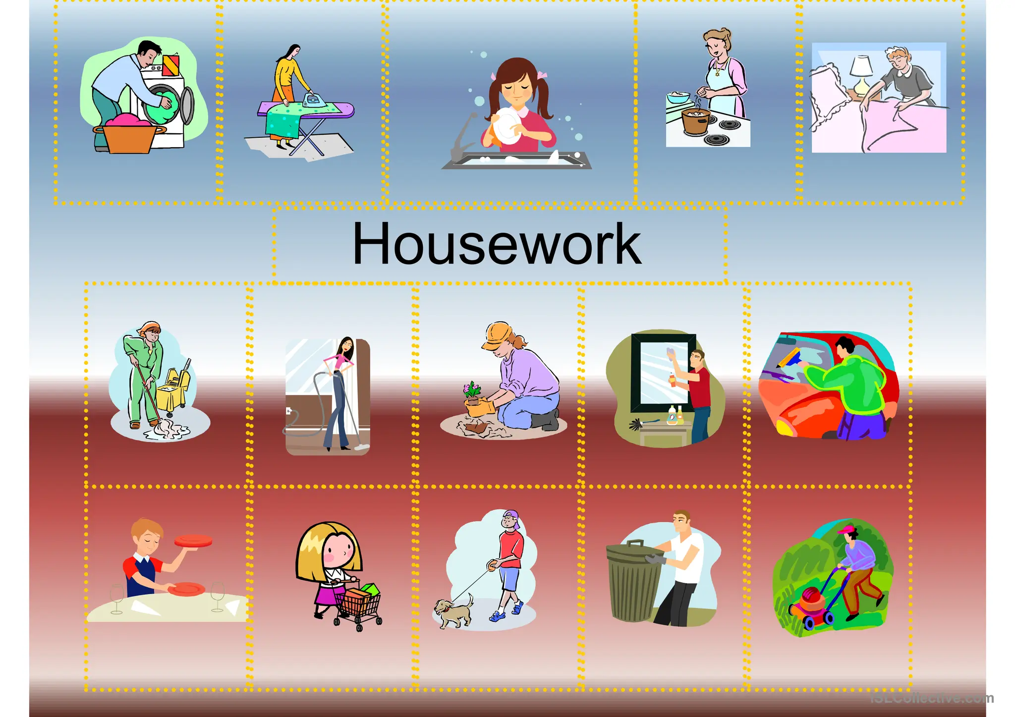 Housework.pdf - slide about housework things | PPT