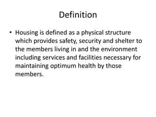Housing standards presentation for community | PPTX