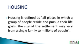 Housing and health in english | PPTX