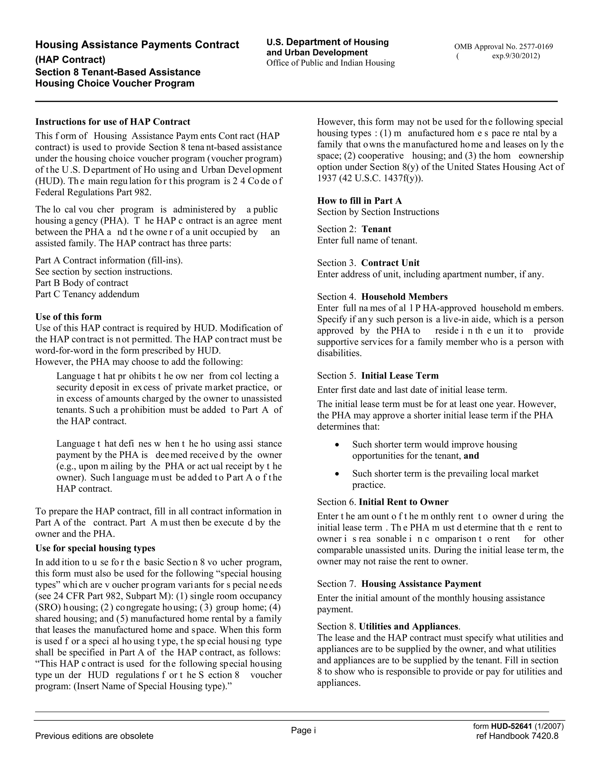 Housing assistance payments_contract_(section_8) | PDF