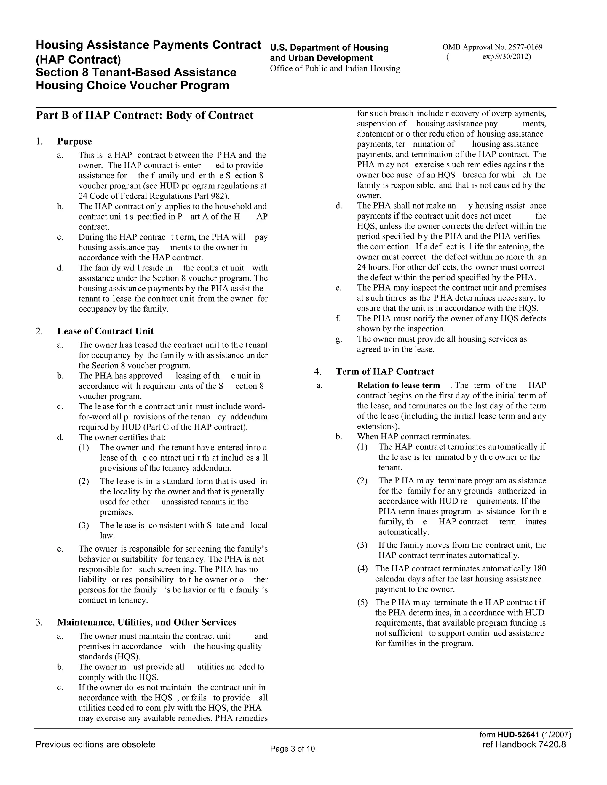 Housing assistance payments_contract_(section_8) | PDF