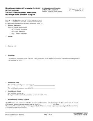 Housing assistance payments_contract_(section_8) | PDF