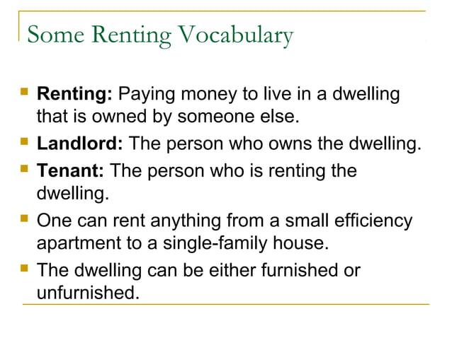 Housing - Buying vs. Renting | PPT
