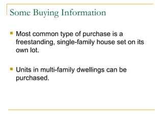 Housing - Buying vs. Renting | PPT