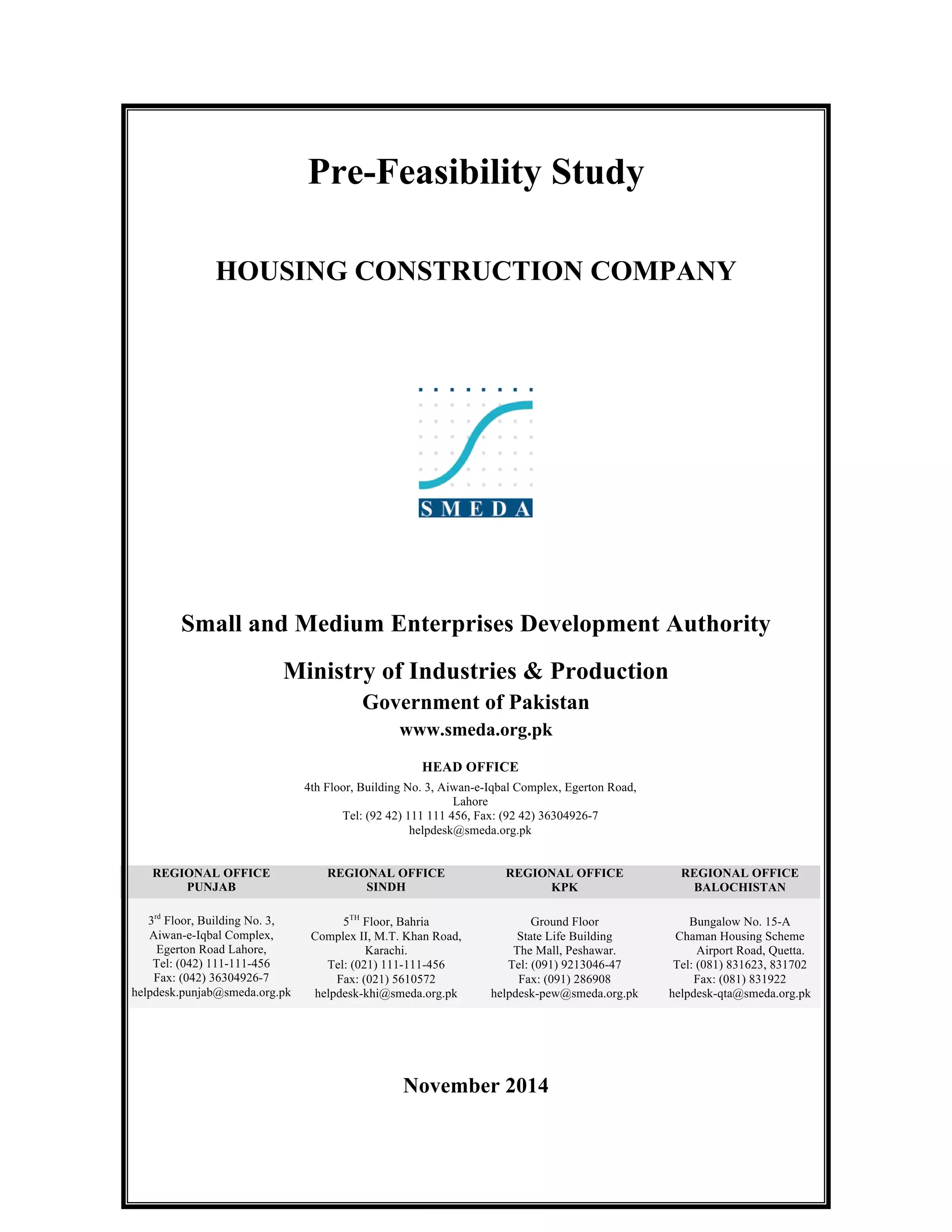 House construction company Feasibility report | PDF