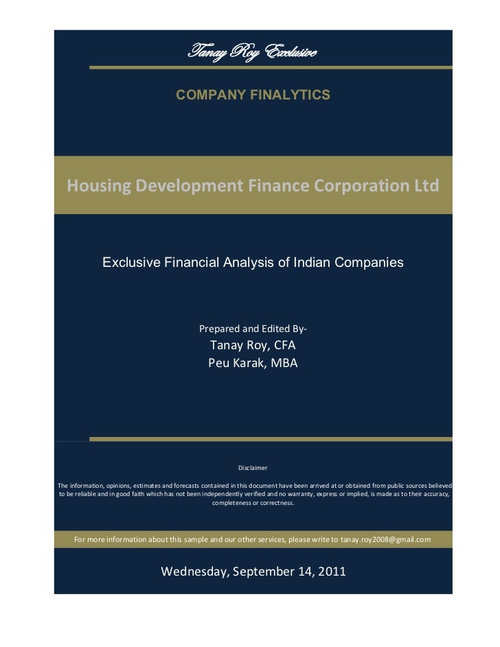 Housing Development Finance Corporation Ltd Housing Development Finance Corporation Ltd