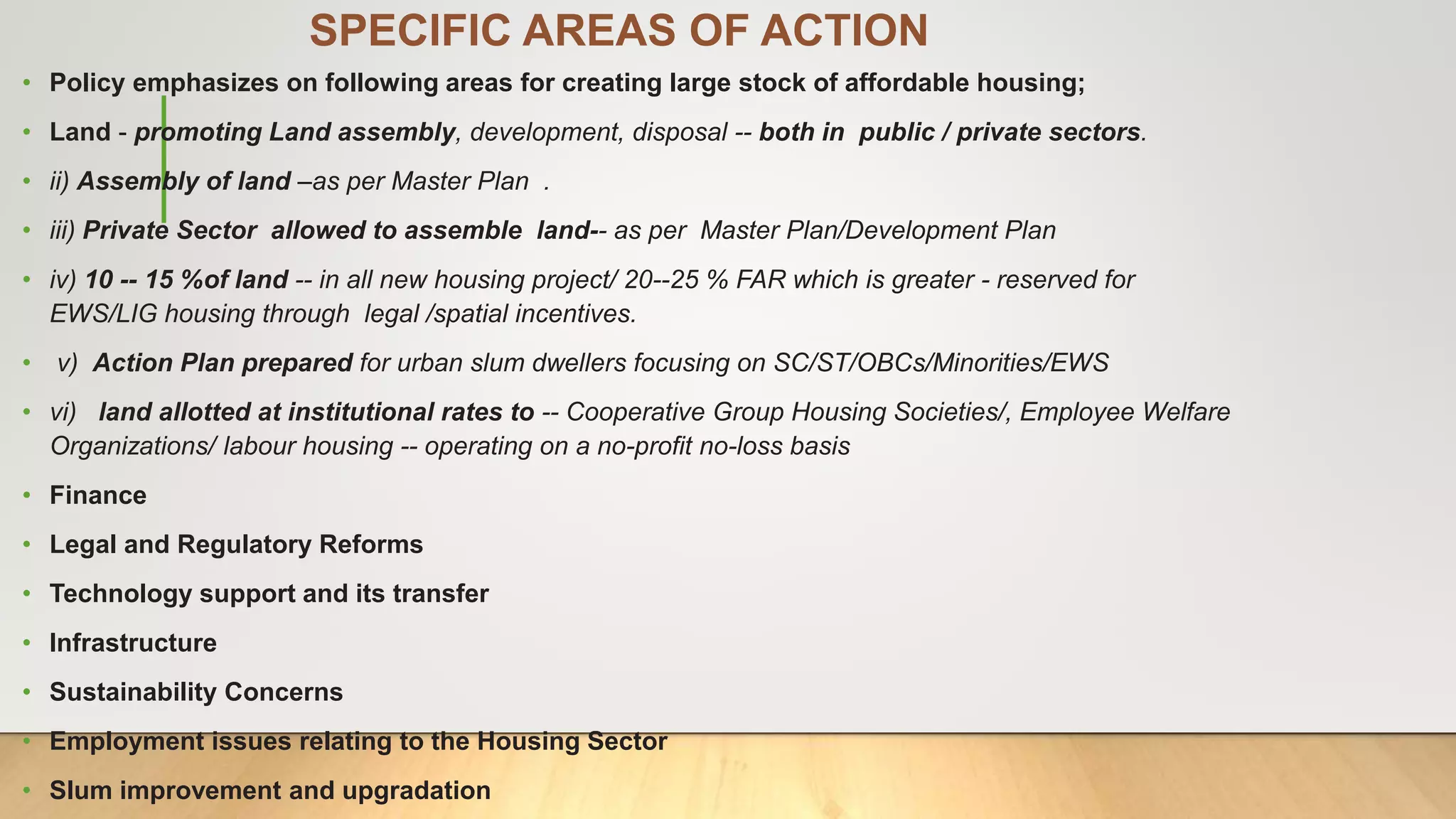 National Urban Housing and Habitat Policy-2007 | PPTX