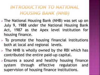 Housing finance ppt (1) | PPTX
