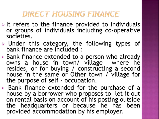 Housing finance ppt (1) | PPTX