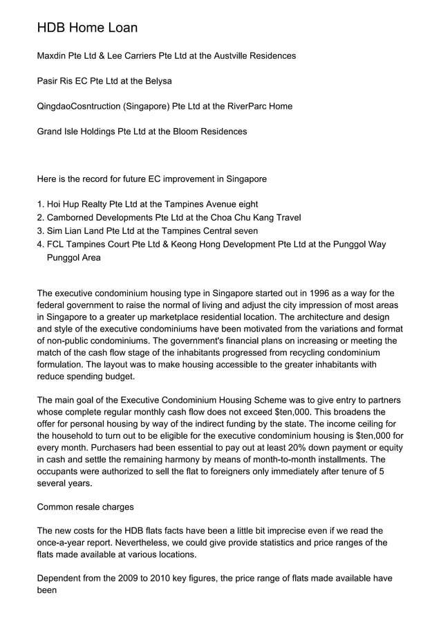 HDB Home Loan | PDF