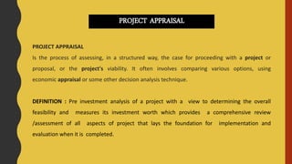 HOUSING FINANCE AND PROJECT APPRAISAL | PPT