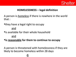 Housing Eligibility-presentation from SHELTER | PPT