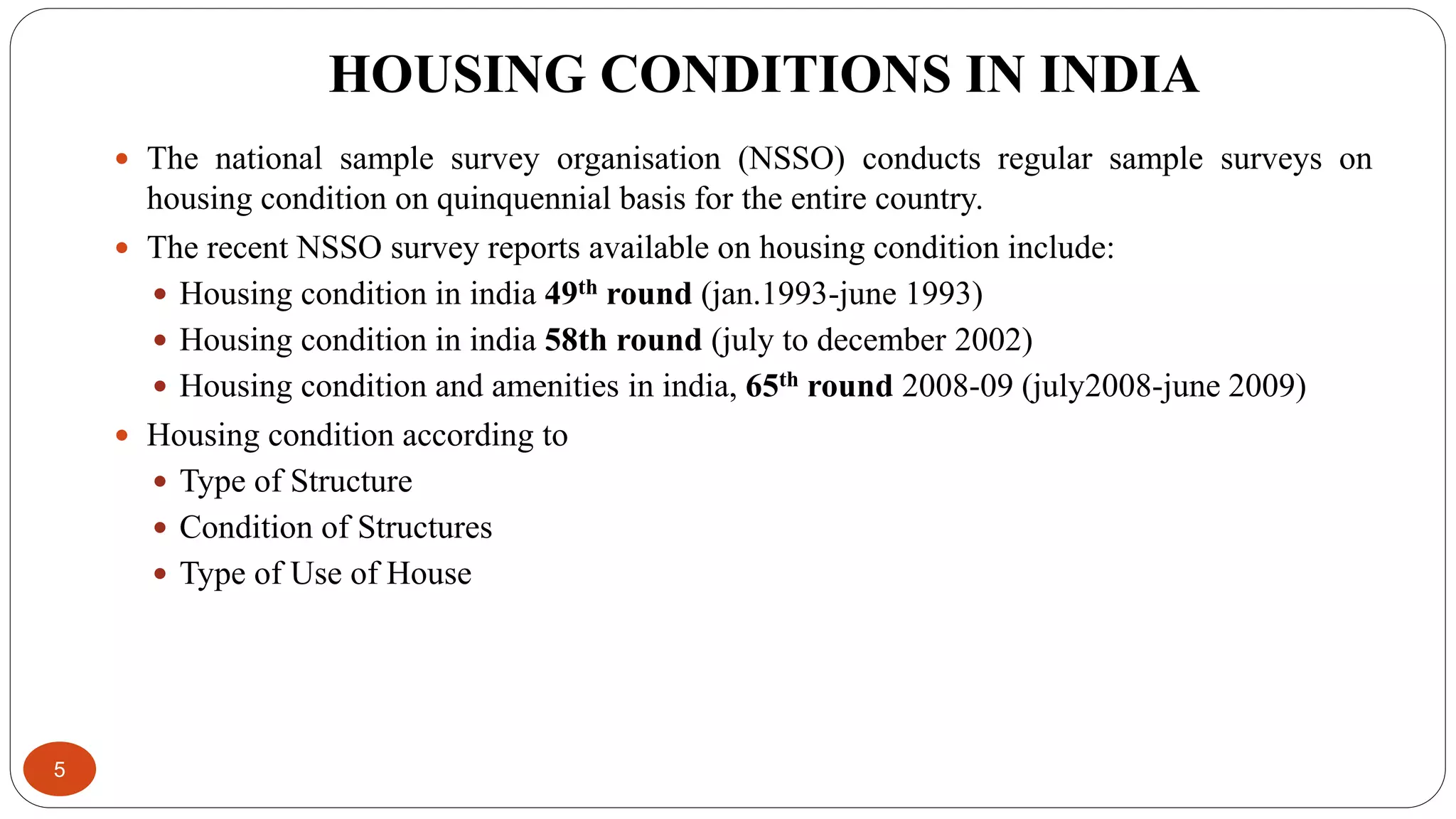 Housing scenario in india | PPTX