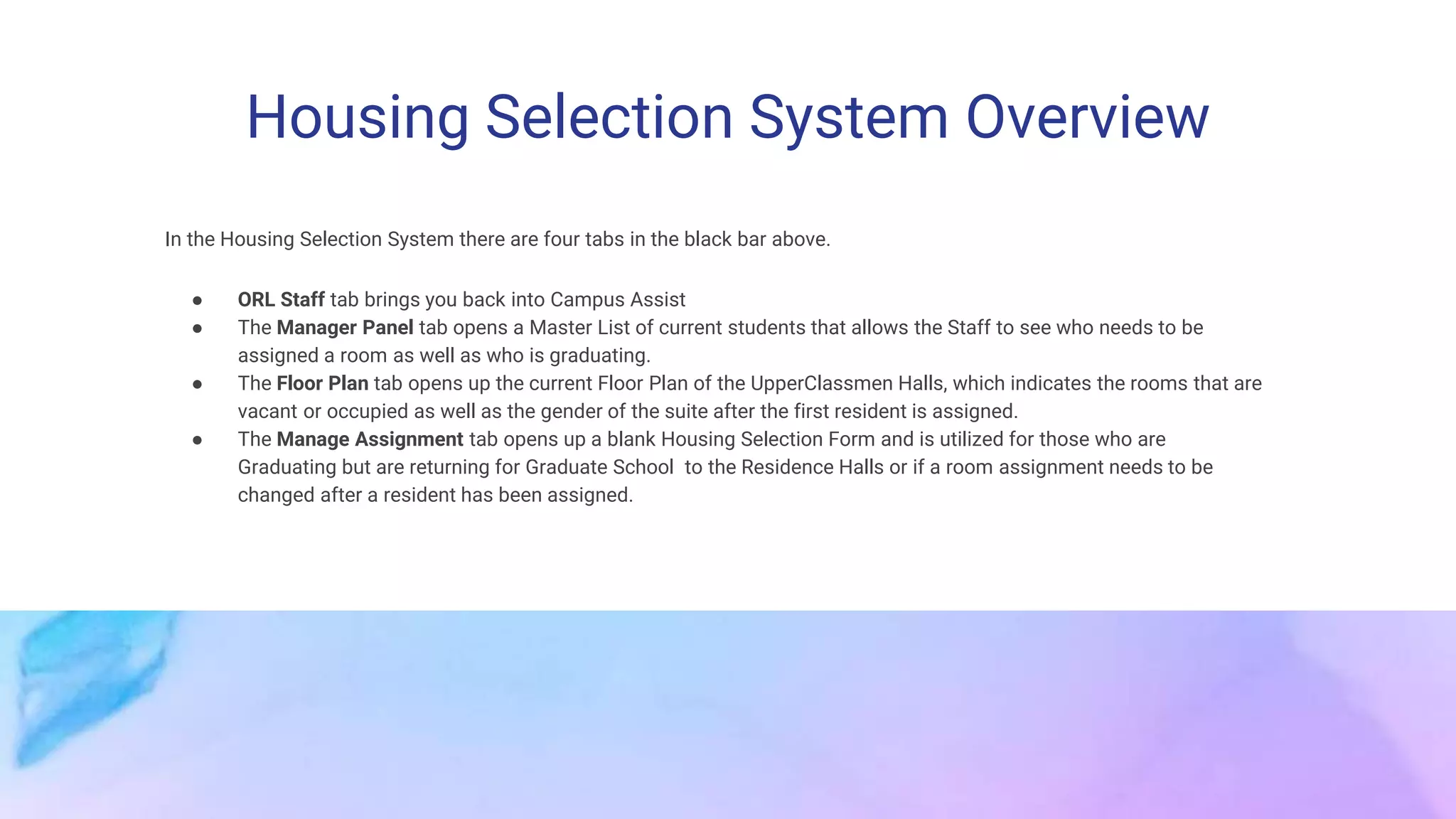 NYIT Housing Selection presentation | PPT