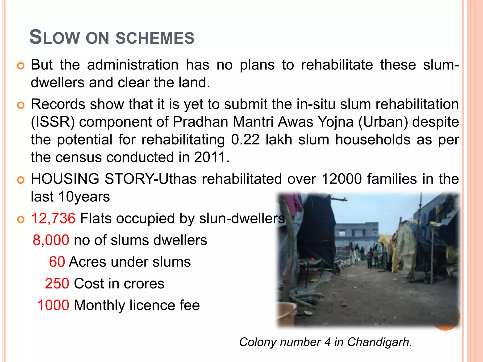 Housing slums CHANDIGARH | PPTX